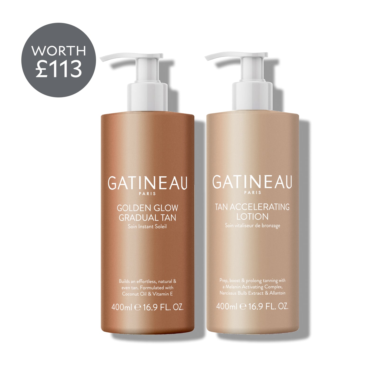 Golden Glow Gradual Tan & Tan Accelerating Lotion Duo – Gatineau Skincare
